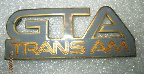 1985 1986 1989 1990 PONTIAC TRANS AM GTA EMBLEM BADGE GREY ORIGINAL ...