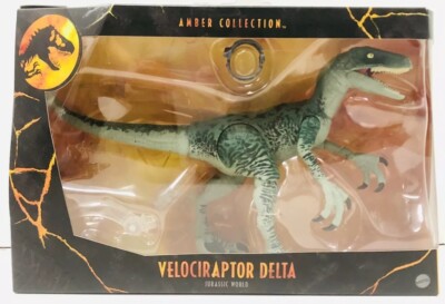 Jurassic World Amber Collection Velociraptor Delta Raptor Squad In Hand ...