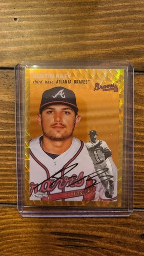 2023 Topps Chrome Platinum Austin Riley Gold Wave Refractor /50 Atlanta ...