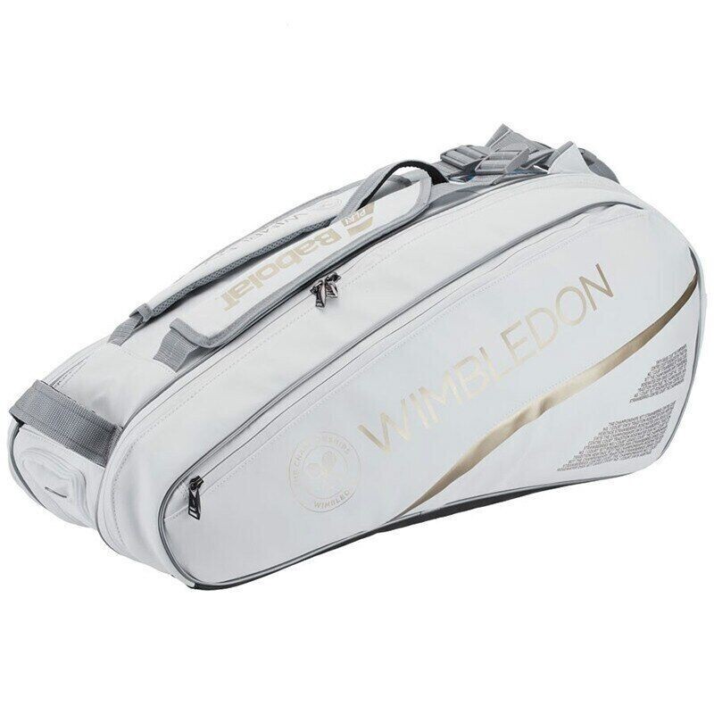 Babolat Tennis Bag Wimbledon Limited Edition White Gold Backpack For 6 ...