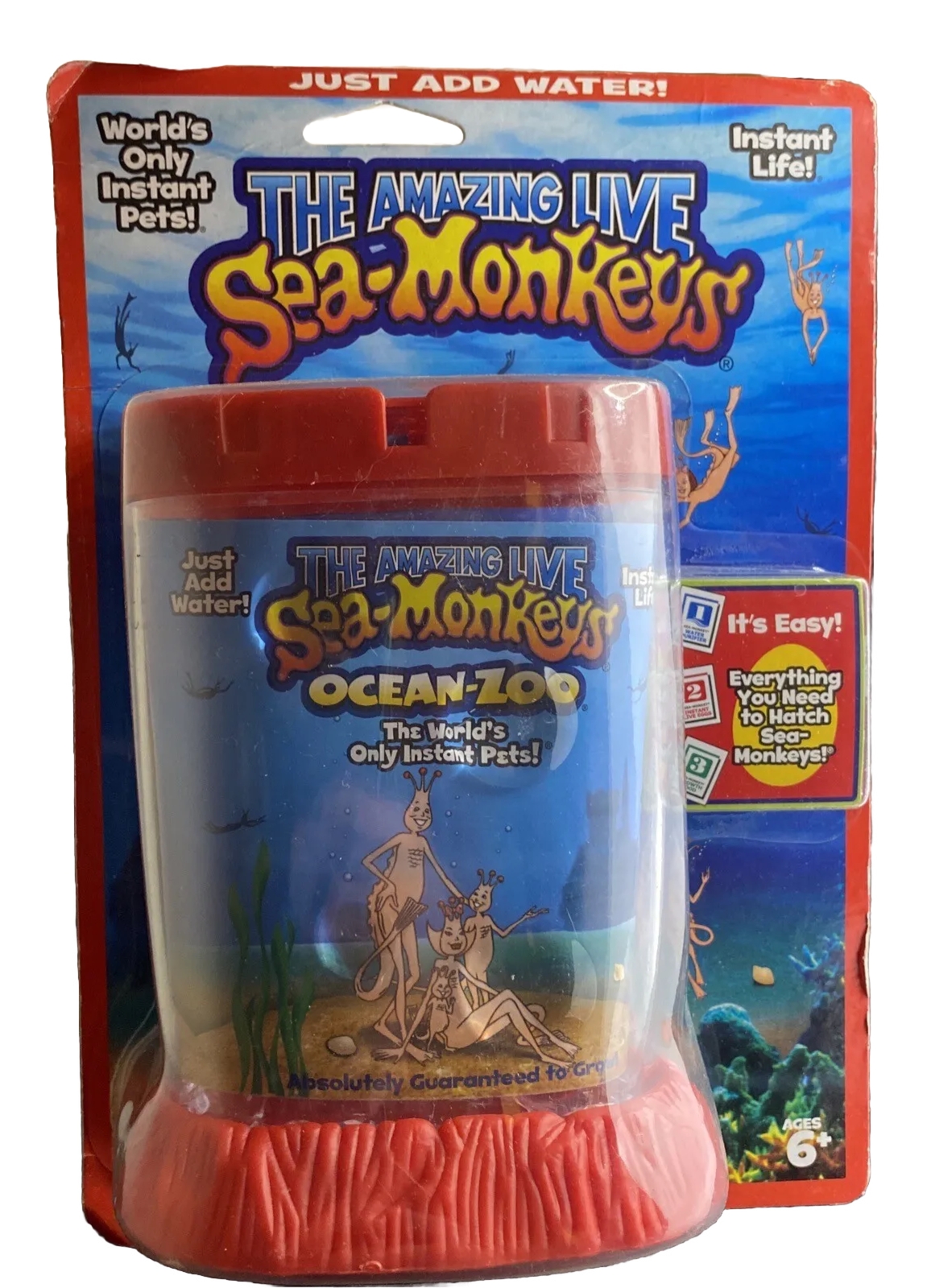Amazing Live Sea Monkey's Ocean Zoo - Red - Brand New Ages 6+ Just Add ...