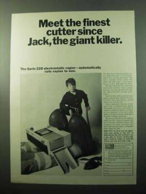 1969 Savin 220 Electrostatic Copier Ad - Finest | eBay