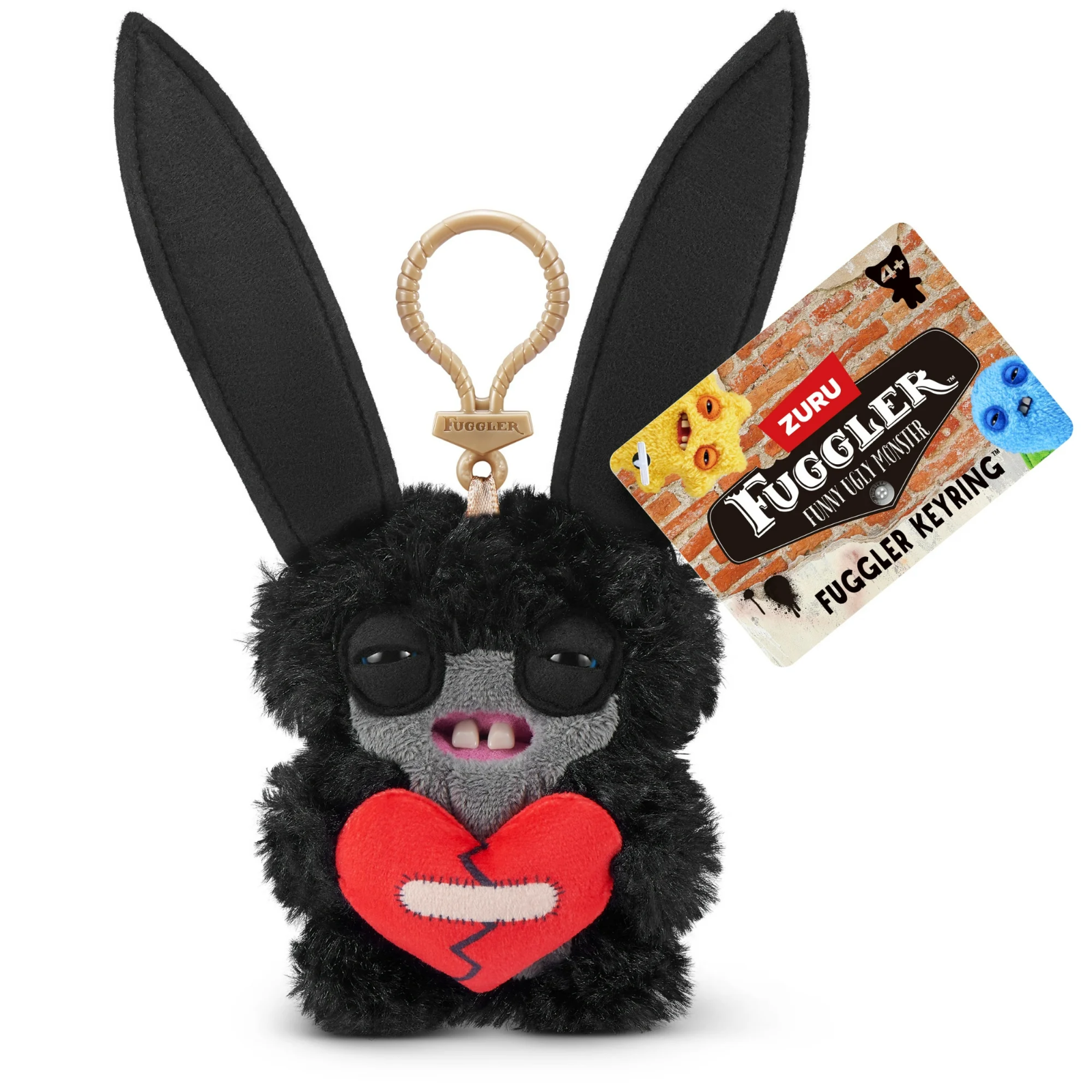 LORD LONG EARS BLACK 5" Fuggler Plush Monster Keyring Keychain Series 5 ...