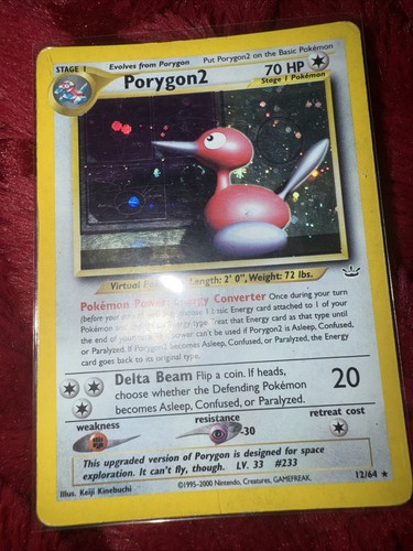 Porygon2 12/64 1st Edition- Holo Rare Neo Revelation Pokemon TCG ...