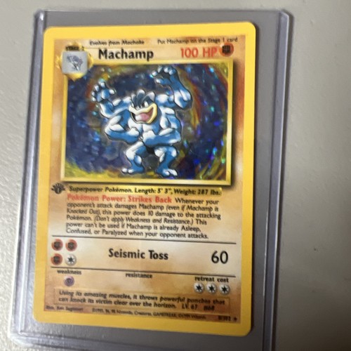 Pokemon MACHAMP 1st Edition Holo Rare 8/102 Base Set Card | eBay