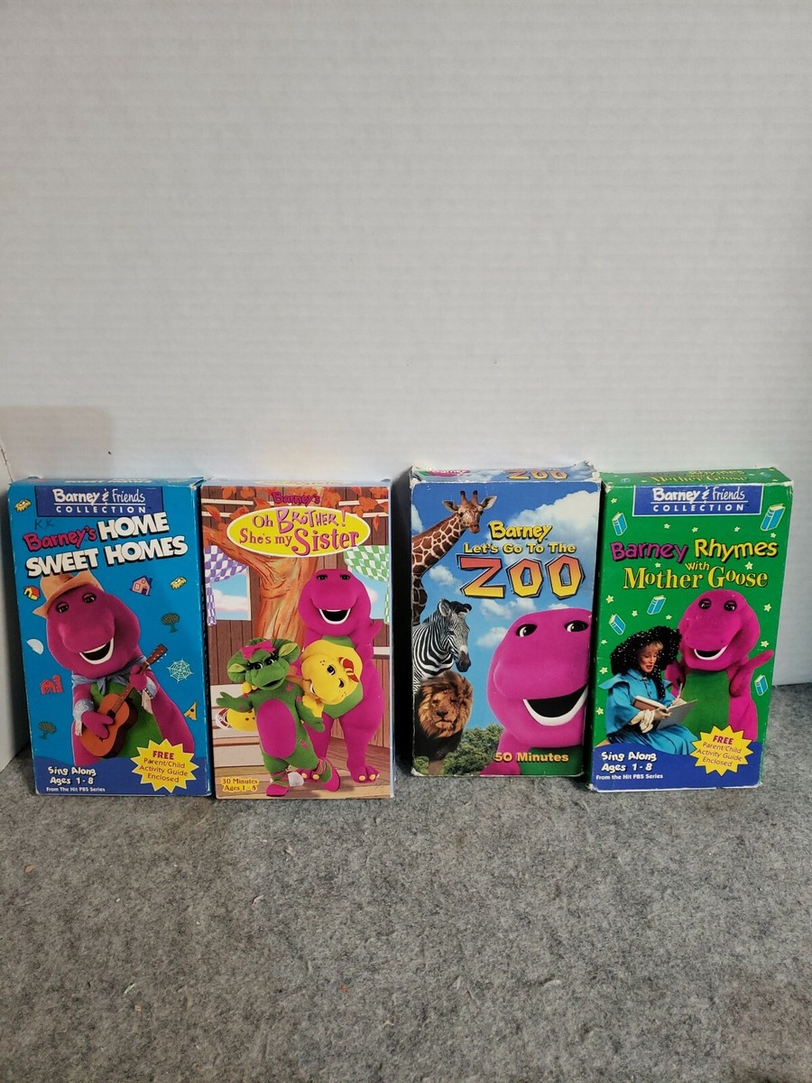 Barney Vhs Lot Home Lot Of 9 Barney Dinosaur VCR VHS Tapes Christmas