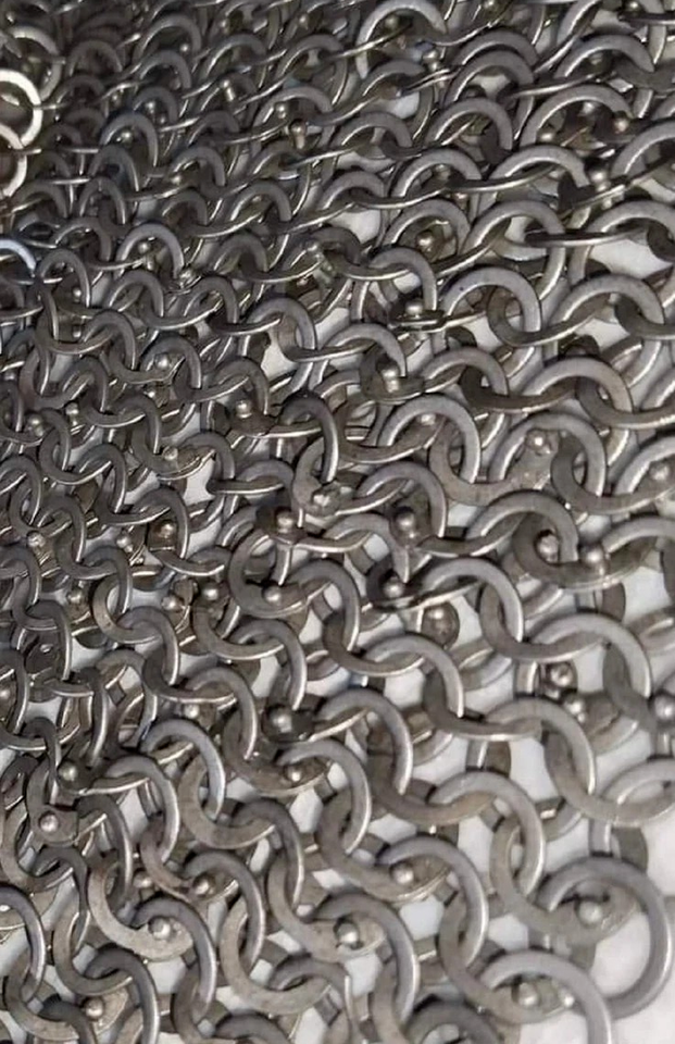 Chainmaile hauberk /Medieval chainmail half Sleeve shirt /9 mm Flat ...