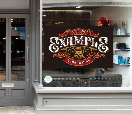 3D Man Hair Cut G51 Barber Shop Window Stickers Vinyl Wall Mural Decals ...