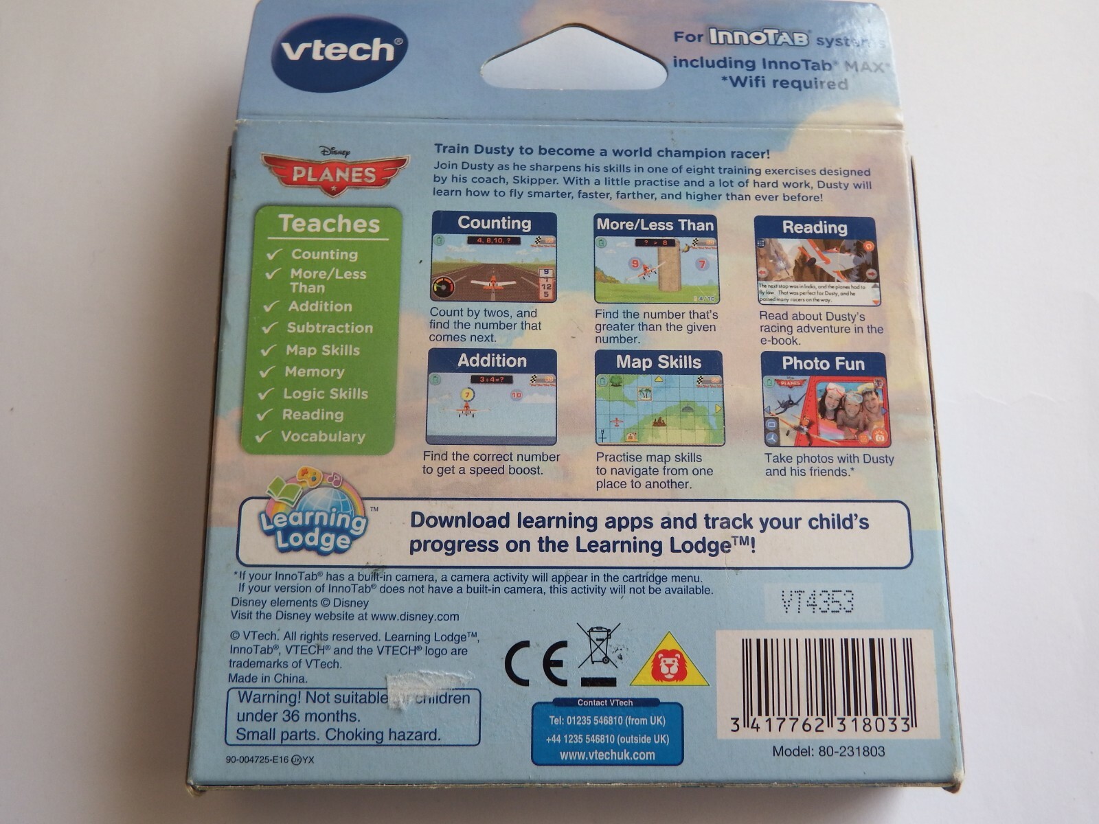 VTech InnoTab Innotab2 Learning Game Cartridge Disney Planes for sale ...