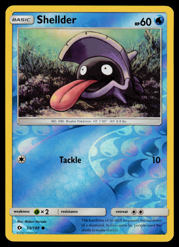 Pokemon Card - SM - Sun & Moon Shellder 33/149 Reverse Holo - NM | eBay