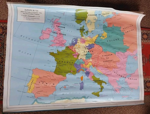 Rand McNally School Pull Down Roll Map 3 In 1 Roman Empir 120/400 AD ...