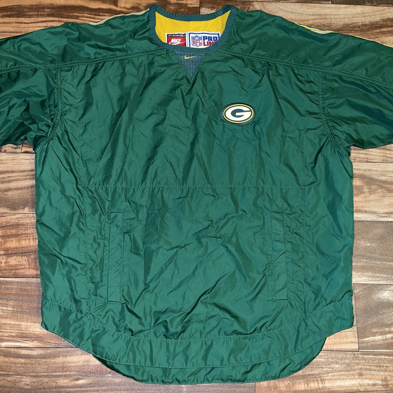 Vtg Nike Pro Line NFL Green Bay Packers Center Swoosh Windbreaker ...