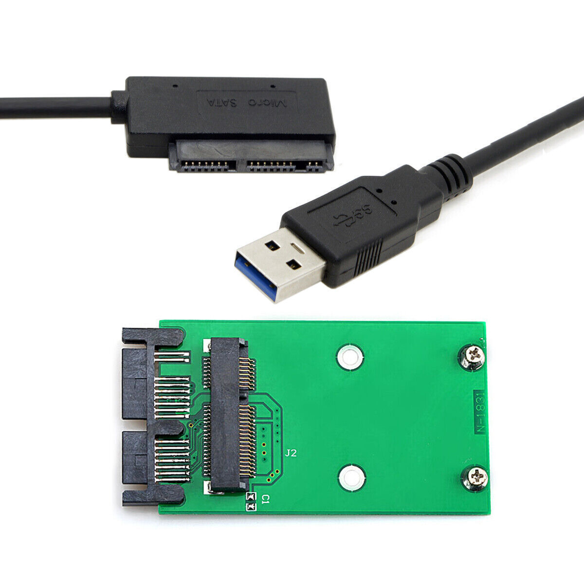 USb 2.0 to Mini PCI-E mSATA SSD to 1.8" Micro SATA 7+9 pin Adapter ...