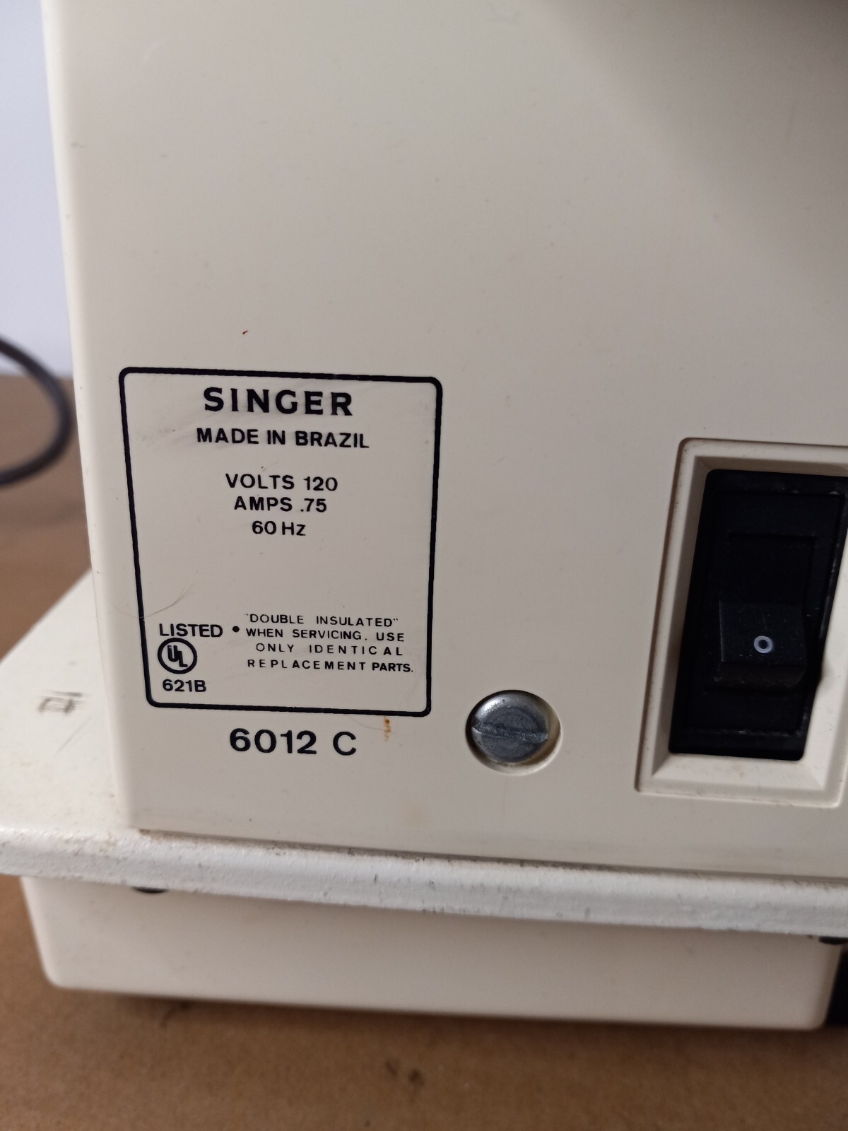 Vintage Singer 6012C Sewing Machine + Pedal & Power Cord *READ INFO* | eBay