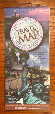 NEW YORK State Travel Road Map Lodging & Attractions Roadmap NY 2010 | eBay