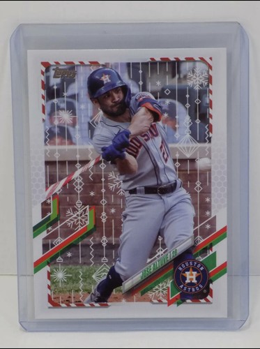 Jose Altuve Ultra Rare SP Candy Cane Bat From 2021 Topps Holiday | eBay