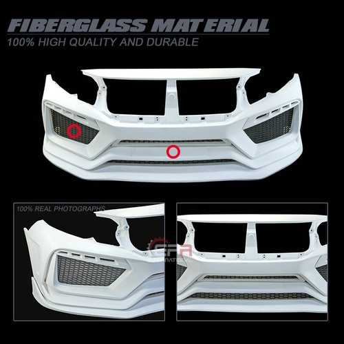 FRP Unpainted For Honda Civic 10th Generation FK7 FC Wide Body Front ...