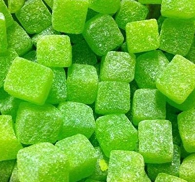 SOUR APPLE CUBES Chunks Sweets Party Fizzy Squares Pick N Mix Candy ...