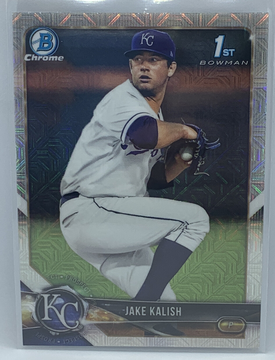 2018 Bowman Chrome Jake Kalish Royals 1st Prospect BCP77 Mojo Refractor ...