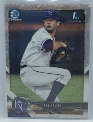 2018 Bowman Chrome Jake Kalish Royals 1st Prospect BCP77 Mojo Refractor ...