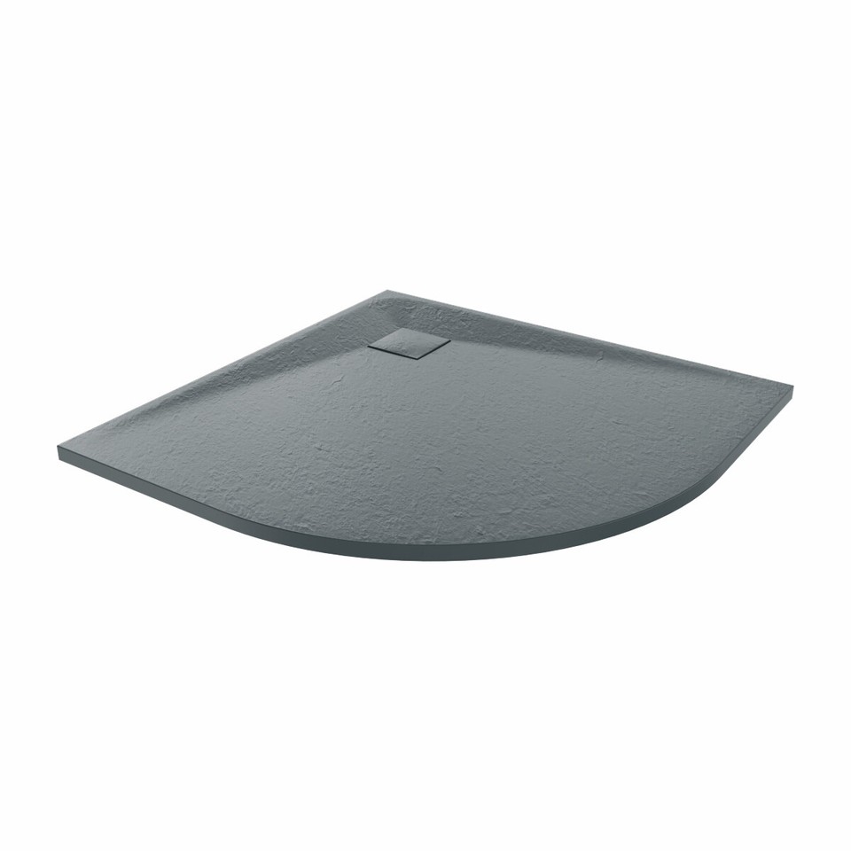 Quadrant/Square/Rectangle Shower Tray SMC Slate Effect Anthracite ...
