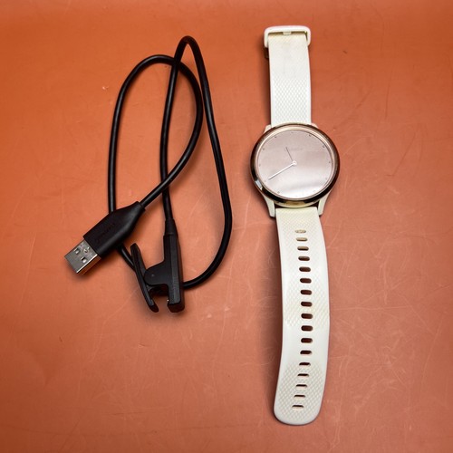 Garmin Vivomove HR Watch Rose Gold Color With White Silicone Band | eBay