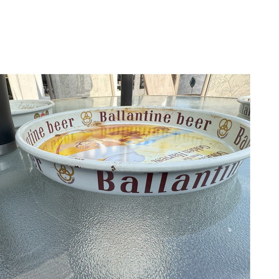 Ballantine Beer Tray Golden Mellow Golden Harvest Bar Decor Serving | eBay