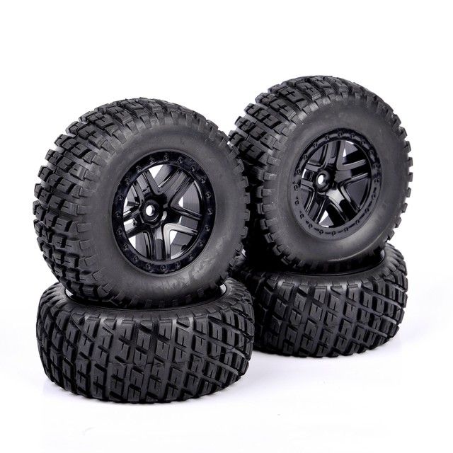 4PC 12mmHex 1/10th Scale RC Short Course Truck Off Road Tyre and Wheel ...
