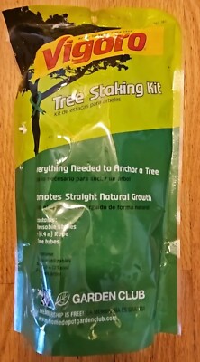Vigoro Tree Staking Kit with Rope and Stakes Promotes Straight Growth ...