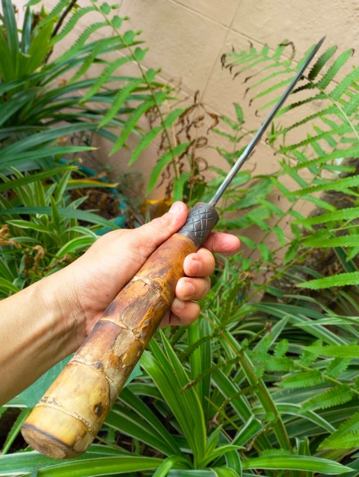 Handmade short sword machete nessmuk knife 12.1” forged blade, Bamboo ...