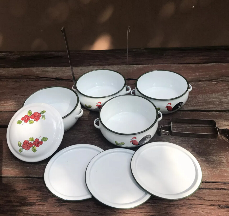 Thai Traditional Enamelware Penquin Brand Lampang Chicken Food ...