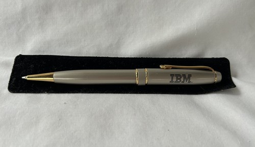 IBM Logo International Business Machines Silver Satin Ball Point Pen ...