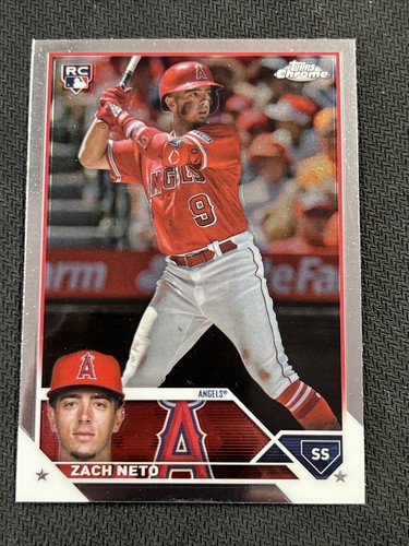 2023 Topps Chrome Update Baseball Zach Neto RC USC34 Base Rookie Angels ...