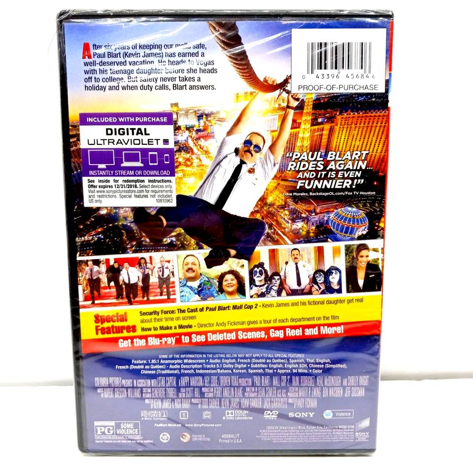 Paul Blart Mall Cop 2 (DVD) Columbia Pictures Kevin James ( New Sealed ...