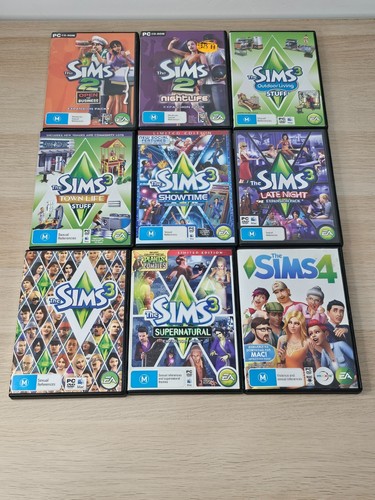 The Sims 2 3 4 Bulk Bundle of 9 Games & Expansion Packs PC CD ROM Video ...