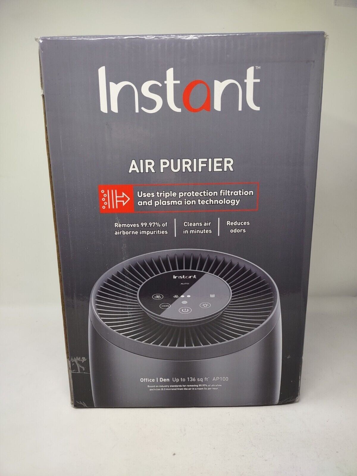 Instant Air Purifier Small Room Black AP100 Air Filter Cleaner Breathe ...