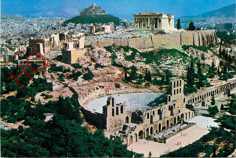 Picture Postcard: Athens, View of the Acropolis | eBay UK