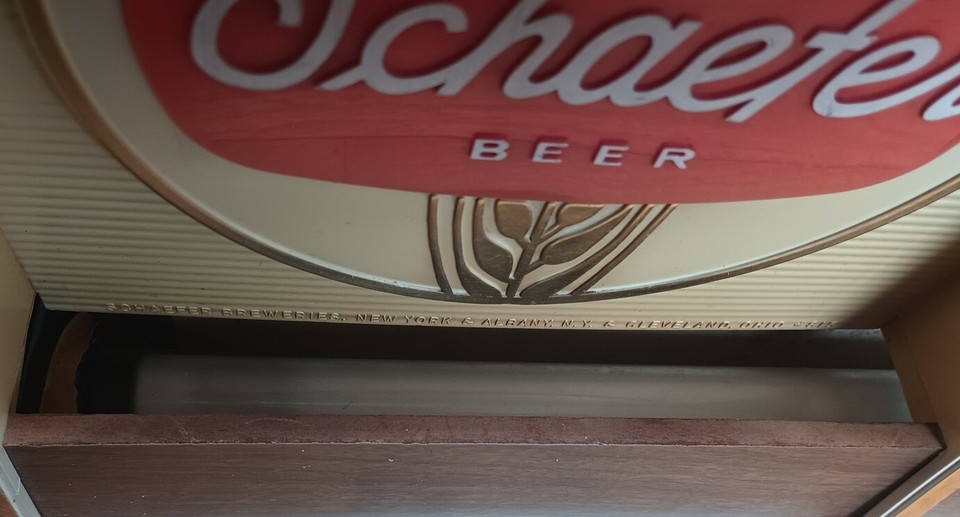 Vintage 1963 Schaefer Cold Beer Lighted Sign 18.5x11" | eBay