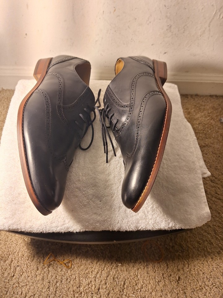 Men's Black Leather Wingtip Dress Shoes Size 12 Goodfellow & Co ...