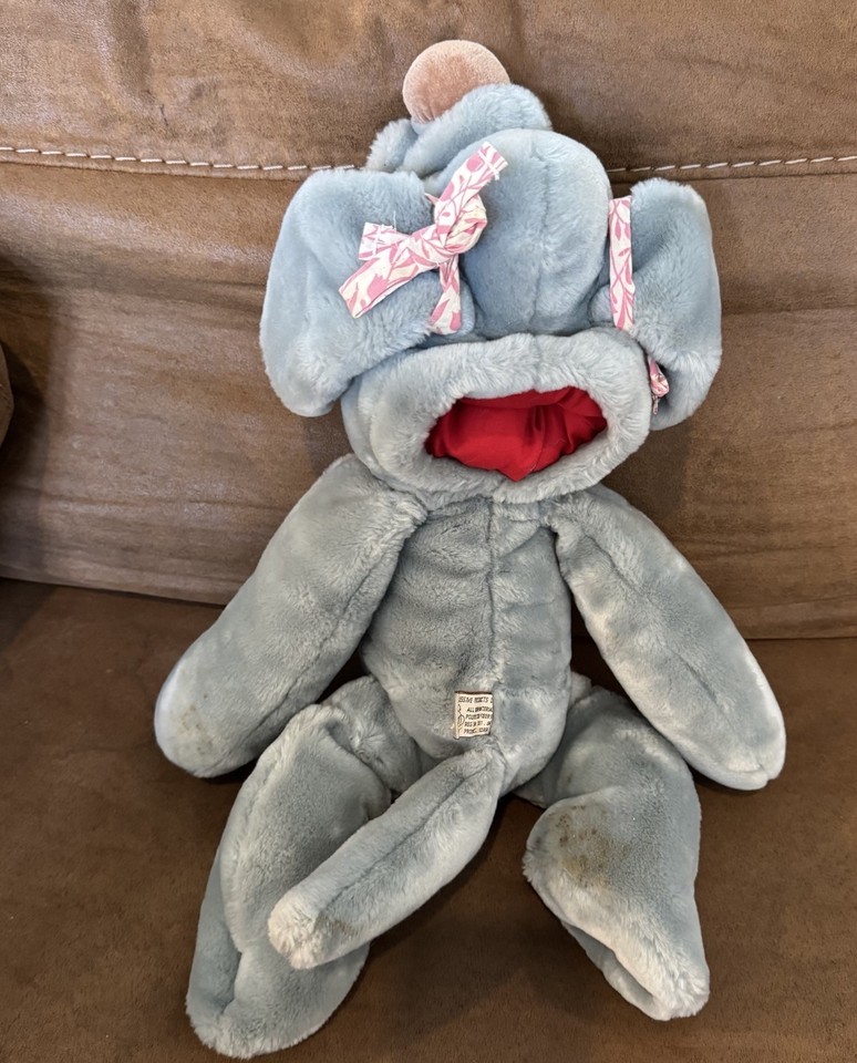 Vtg 1980s Talking Wrinkles 17” Puppet Gray Plush Hound Dog Toy Ganz Bros VTG 80s | eBay