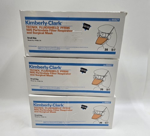 3 Boxes Of 35 Ea.Kimberly Clark 46827 N95 Particulate Filter Respirator ...