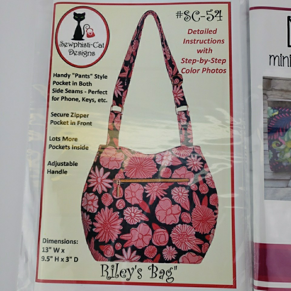 3 Sewing Patterns Purse Bags Riley's Bag, Mini Divas, Garden Party | eBay