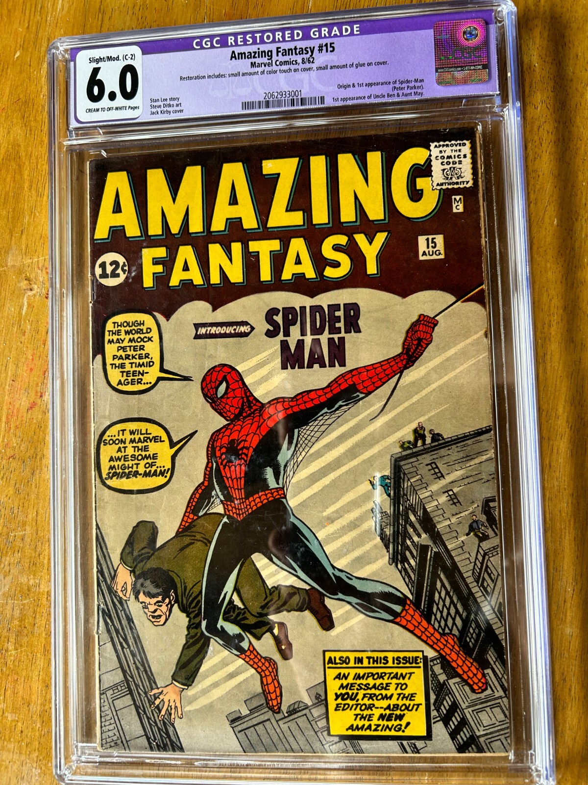 Amazing Fantasy #15 CGC 6.0 Marvel 1962 1st Spider-Man! Holy Grail!L@@K ...
