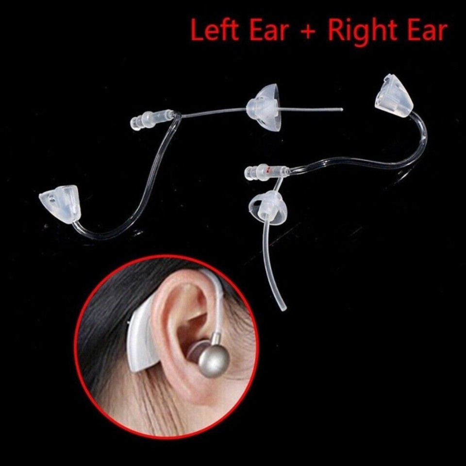 Left + Right Ear Hearing Aid Replacement Tube Earphone Hearing ...
