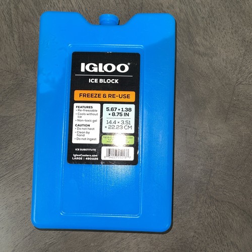 Igloo Ice Block - LARGE Blue. Freeze And Re-Use. Brand New! | eBay