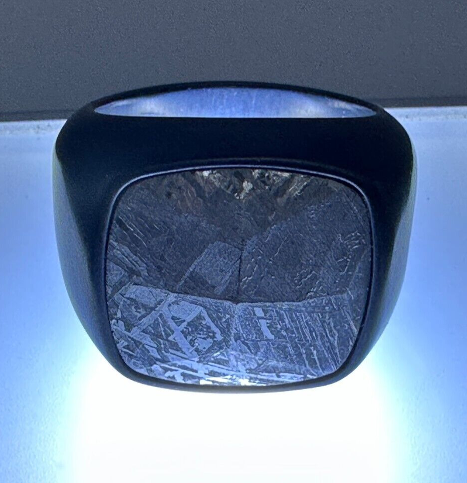 David Yurman Black Titanium Meteorite Signet Ring Sz … - Gem