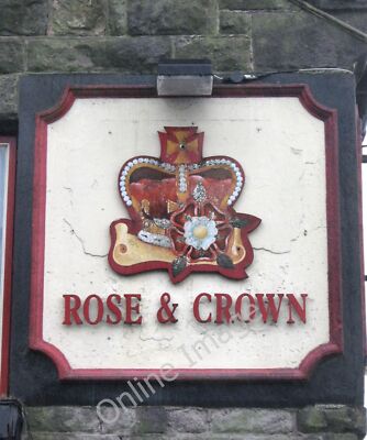 Photo 6x4 Sign for the Rose and Crown Biddulph This sign is attached to ...