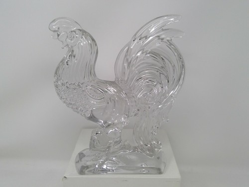 10" Tall Fostoria Glass Crystal Rooster Chicken Chanticleer Figurine | eBay