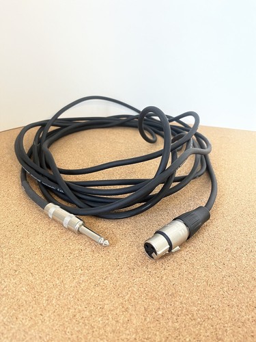 Neutrik NC3MX to 6.25 mm Cable Black 20 feet long Instrument Cable | eBay