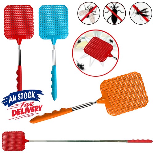 Bug Stainless Steel Swatter Mosquito Pad Telescopic Insect Fly ...